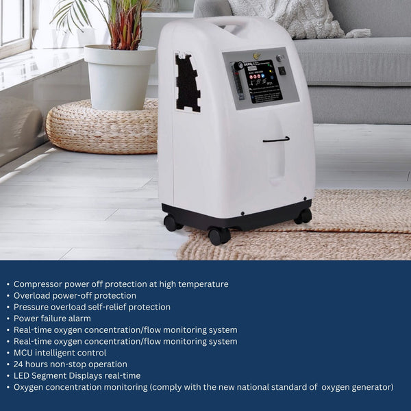 5 LPM EWOT System with 900 Liter Reservoir Bag and Dual Port Mask ...